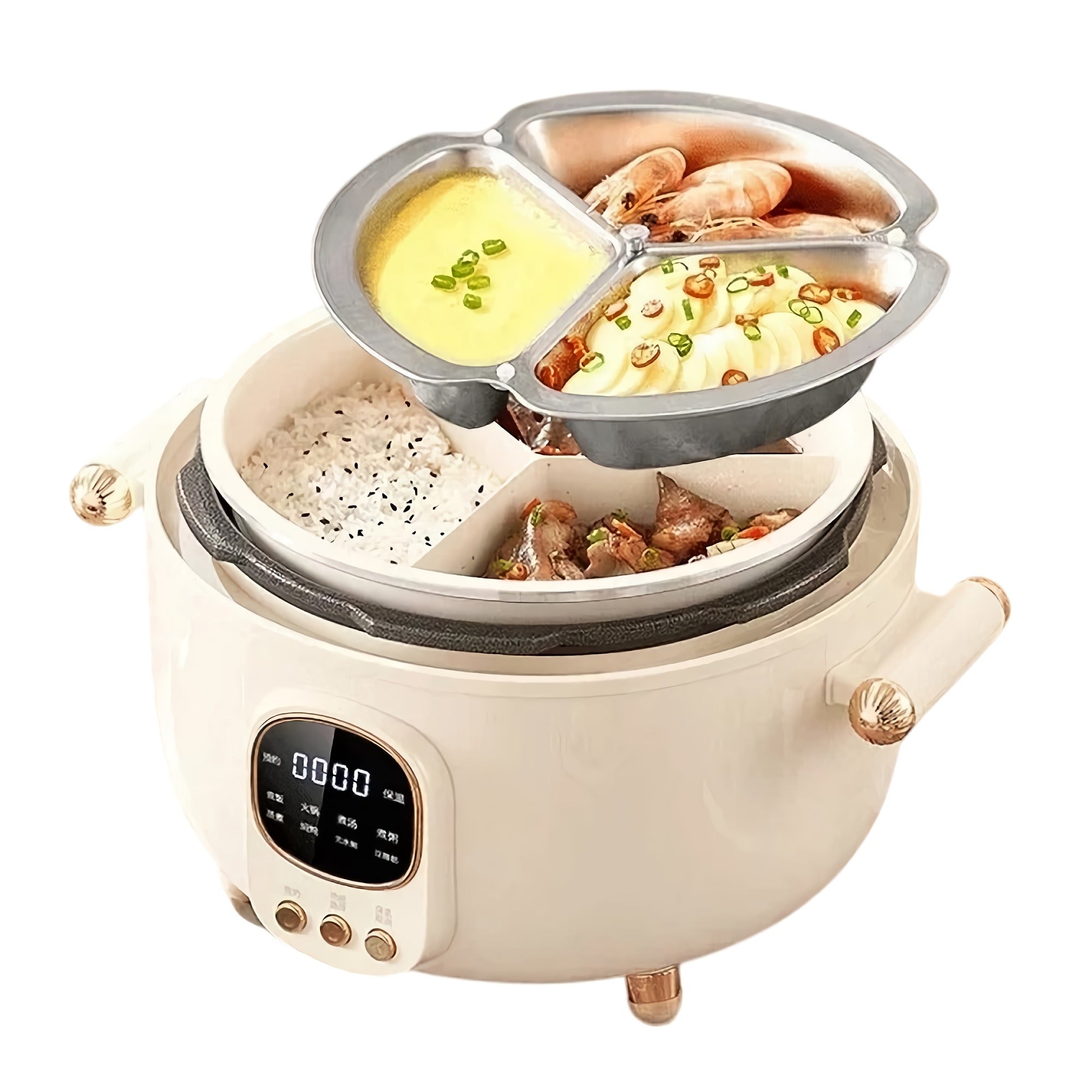 INTEXCA 4L Multifunctional Electric Pressure Cooker, 1000W Cooker with ...