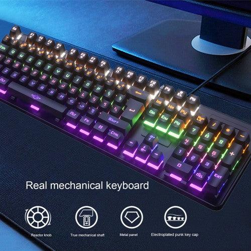 K30 USB Wired Gaming Mechanical Keyboard 104 Keys RGB Backlit Keyboard ...