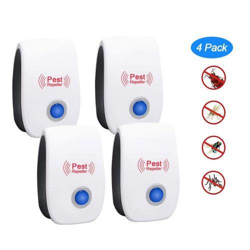 4-Pack Pest Repellent, Plug-In Indoor Ultrasonic Pest Control Anti Mic ...